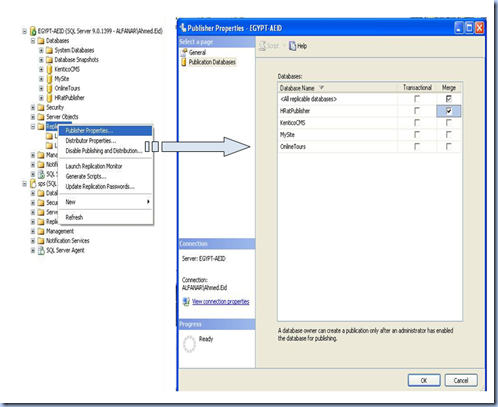 Ahmad Eid Salem: SQL Server 2005 - Merge Replication Step by Step Procedure
